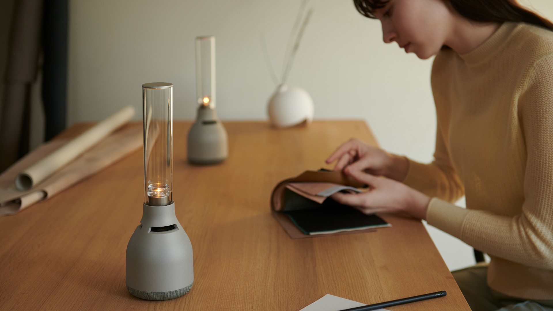 New Sony Glass Sound Bluetooth speaker doubles as a flickering candle ...