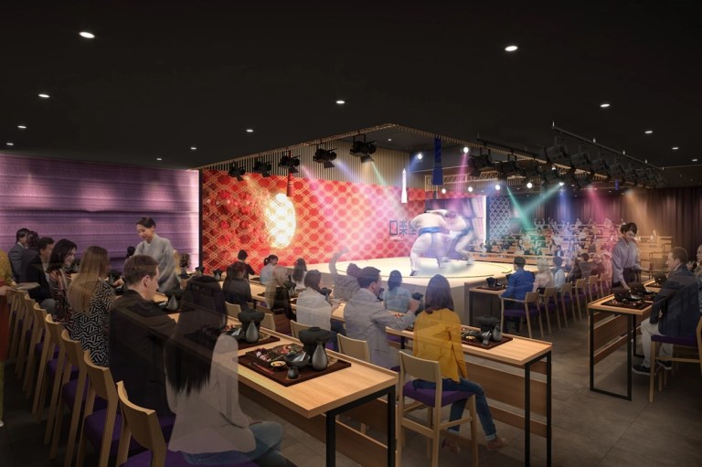 Live Sumo meets classic Japanese cuisine at new Tokyo show restaurant ...