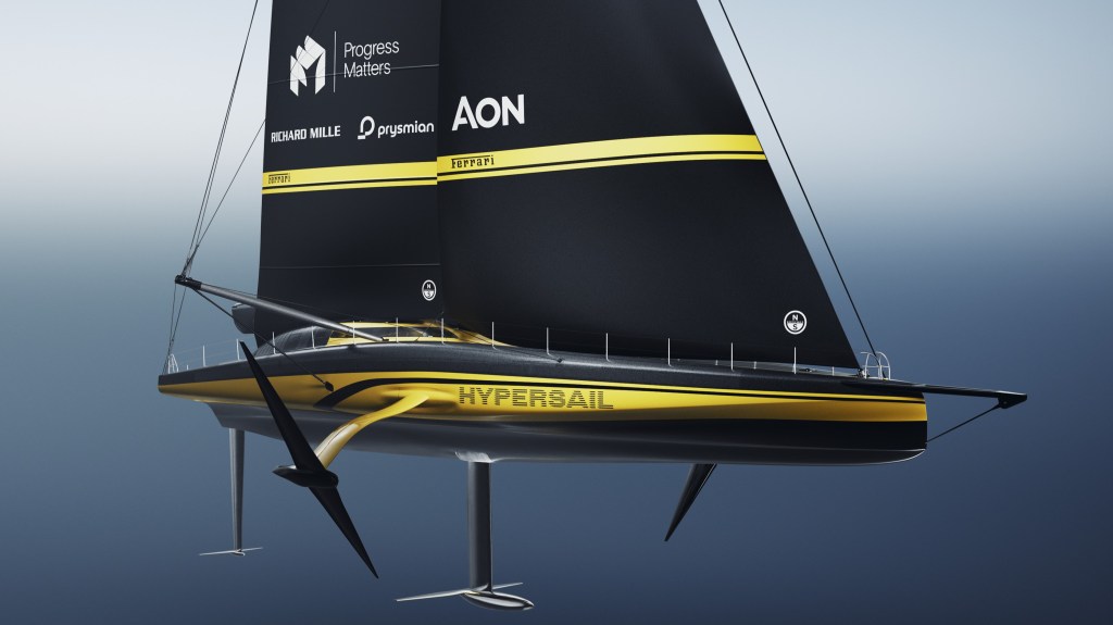 Ferrari unveils 100ft Hypersail flying yacht with supercar DNA at Milan ...